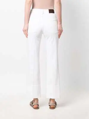 Brunello Cucinelli Turn-up Hem Flared Jeans - White