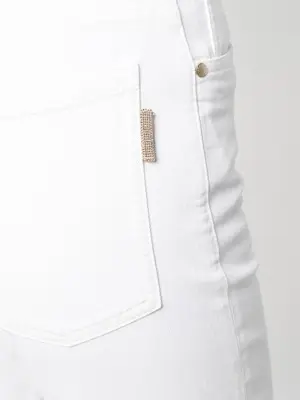 Brunello Cucinelli Turn-up Hem Flared Jeans - White