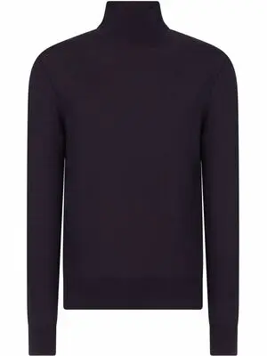 Dolce & Gabbana Roll-neck Cashmere Jumper - Blue