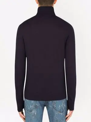 Dolce & Gabbana Roll-neck Cashmere Jumper - Blue