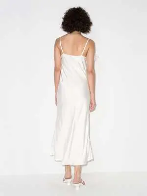 Sleeper Boheme Feather-trim Slip Dress