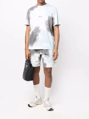 MSGM Tie-dye Print Track Shorts - Blue