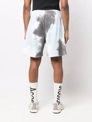 MSGM Tie-dye Print Track Shorts - Blue