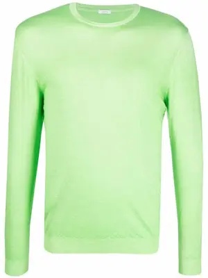 Malo Crew-neck Rib-trimmed Jumper - Green