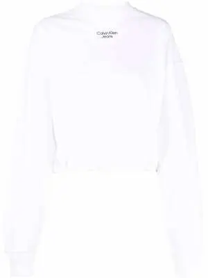 Calvin Klein Logo-print Mock-neck Sweatshirt