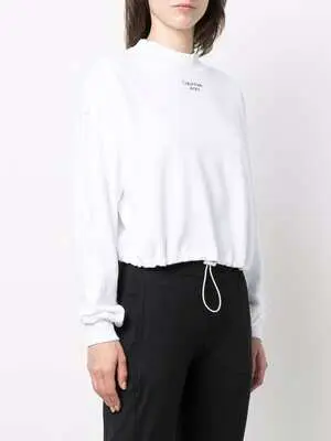 Calvin Klein Logo-print Mock-neck Sweatshirt