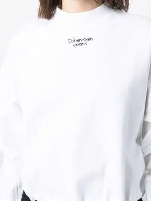 Calvin Klein Logo-print Mock-neck Sweatshirt