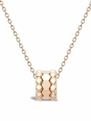 PRAGNELL 18kt Yellow Gold Bohemia Hexagonal Pendant Necklace - Pink