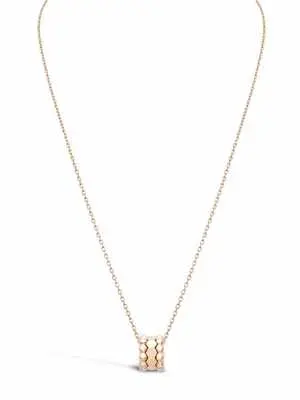 PRAGNELL 18kt Yellow Gold Bohemia Hexagonal Pendant Necklace - Pink