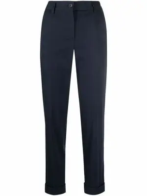 P.a.r.o.s.h Cropped Straight-leg Trousers - Blue