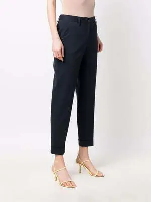 P.a.r.o.s.h Cropped Straight-leg Trousers - Blue
