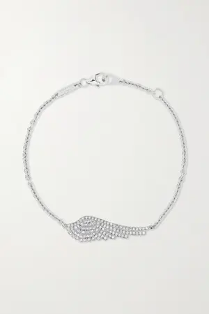 GARRARD Wings Classic 18-Karat White Gold Diamond Bracelet Gold
