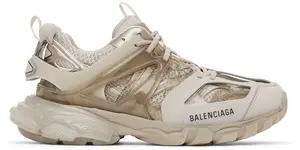 Balenciaga Balenciaga Grey Track Clear Sole Sneakers - 9600 Light Beige