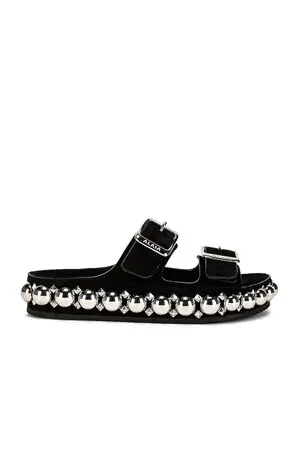 Alaia Silver Tone Mules Clogs For Women