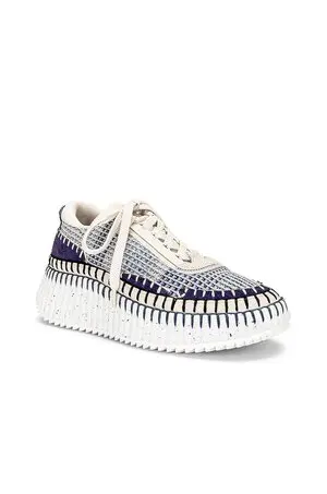 Chloé Nama Low Top Sneakers - Cosmic Blue
