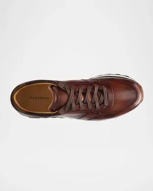 Magnanni Arco Mix-leather Trainer Sneakers - Brown