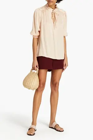 Ba&sh Cuproblend Satin Jacquard Blouse