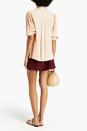 Ba&sh Cuproblend Satin Jacquard Blouse
