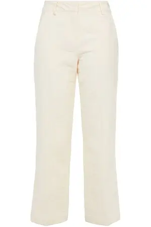VANESSA BRUNO Nastia Cropped Cotton Bootcut Pants