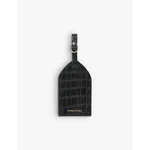 Whistles Croc-embossed Leather Luggage Tag