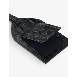 Whistles Croc-embossed Leather Luggage Tag