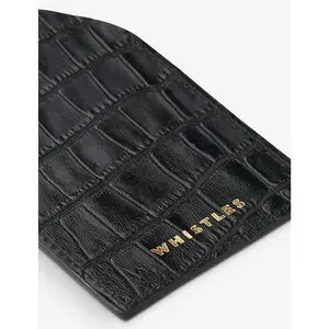 Whistles Croc-embossed Leather Luggage Tag