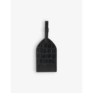 Whistles Croc-embossed Leather Luggage Tag