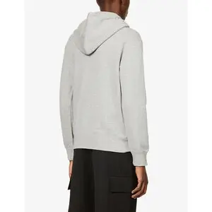 Play Comme Des Garcon Comme Des Garçons Play Logo-embroidered Cotton-jersey Hoody - Grey
