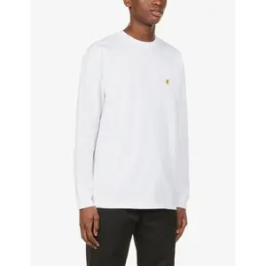 Carhartt Work In Progress Chase Logo-embroidered Cotton-jersey T-shirt - White