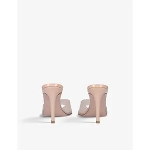 GIANVITO ROSSI Elle Leather And Pvc Mules - Blush
