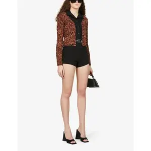 MUSIER PARIS Mora Zebra-print Cotton-knit Cardigan