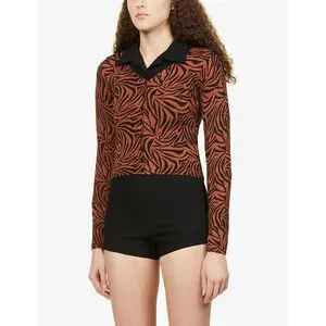 MUSIER PARIS Mora Zebra-print Cotton-knit Cardigan