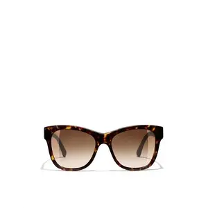Chanel Square Frame Sunglasses - Dark Havana