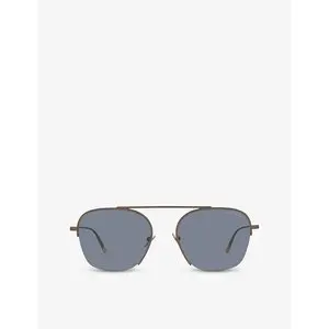 Giorgio Armani Ar6124 Pilot-frame Sunglasses - Gold