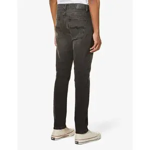 Nudie Jeans Lean Dean Slim-fit Mid-rise Tapered Jeans - Black Eyes