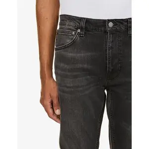 Nudie Jeans Lean Dean Slim-fit Mid-rise Tapered Jeans - Black Eyes