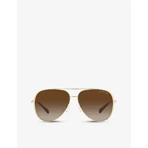 Michael Kors Chelsea Aviator Sunglasses - Gold