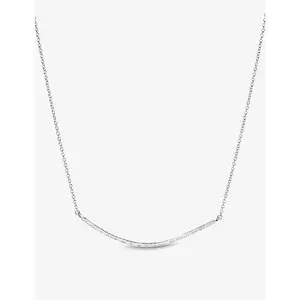 Monica Vinader Riva Wave Diamond Necklace - Silver