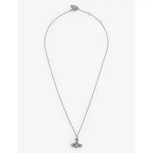 VIVIENNE WESTWOOD Pina Bas Relief Pendant Necklace - Platinum/ Crystal