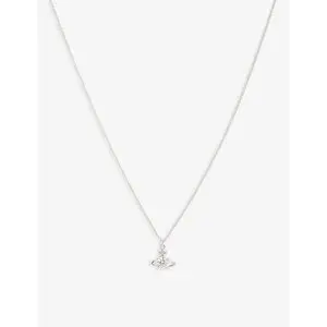 VIVIENNE WESTWOOD Reina Orb Pendant Necklace - Platinum/ White Cz