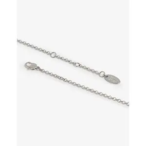 VIVIENNE WESTWOOD Mini Bas Relief Pendant Necklace - Platinum/ Crystal