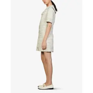 Sandro Bethany Sailor-collar Tweed Mini Dress