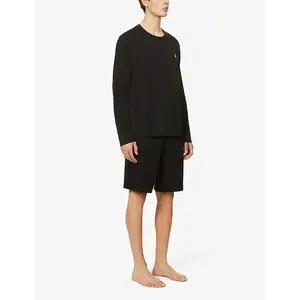 Polo Ralph Lauren Logo-embroidered Cotton-jersey Shorts - Black
