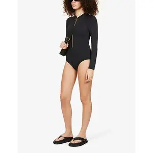 Seafolly Collective Long-sleeve Stretch-nylon Swimsuit