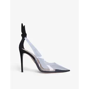 AQUAZZURA Bow Tie Pvc And Suede Courts