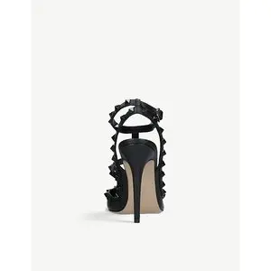 Valentino Garavani So Noir 100 Studded Leather Courts - Black/comb