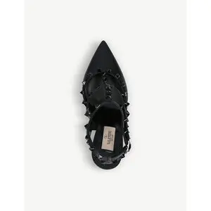 Valentino Garavani So Noir 100 Studded Leather Courts - Black/comb