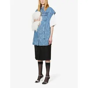 Dries Van Noten Sleeveless Oversized Denim Jacket