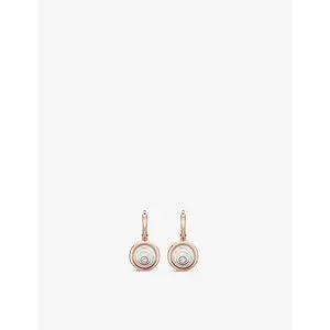 Chopard Happy Spirit Diamond Earrings - White/rose Gold