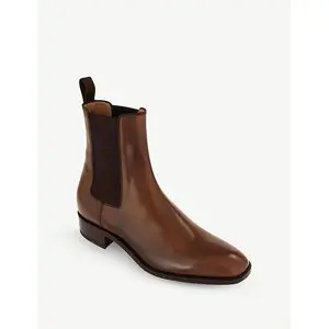 CHRISTIAN LOUBOUTIN Samson Flat Calf Patine Boots - Havane